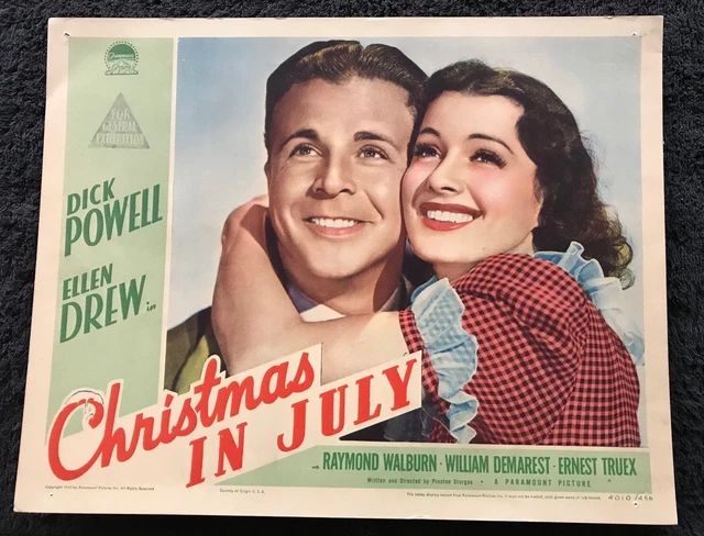 ORIGINAL LOBBY CARDS - CHRISTMAS IN JULY - 1940 - set of 8 - Dick ...