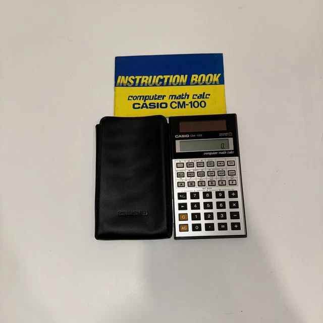 CASIO CM-100 SOLAR Cell Computer Math Calculator With Instruction ...