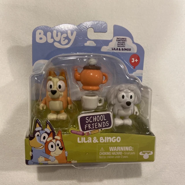 BLUEY - SCHOOL Friends Lila & Bingo Figures New & Sealed £12.00 ...