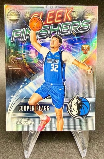 TOPPS CHROME NBA 2025-26 # Cooper Flagg # Sleek Finishers SF-21 # RC ...