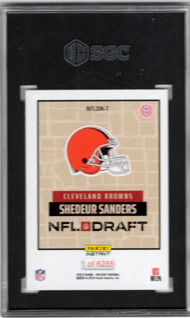 SHEDEUR SANDERS RC 2025 Panini Instant NFL Draft Night Cleveland Browns ...