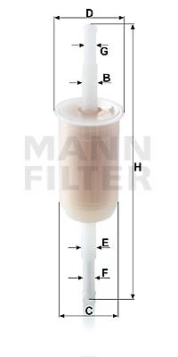 FUEL FILTER FITS VW POLO 86, 86CF, Mk2 9 1.0 1.1 1.3 75 to 94 ACM+HZ ...