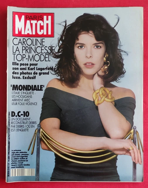 PARIS MATCH N°2142 Juin 1990 Caroline de MONACO TOPMODEL MONDIAL FOOT D ...