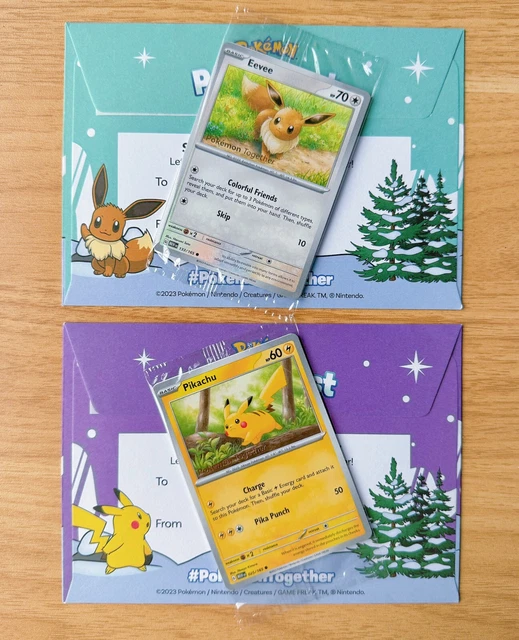 POKÉMON TOGETHER - Eevee & Pikachu Promo Cards / Envelopes - Poké Post ...