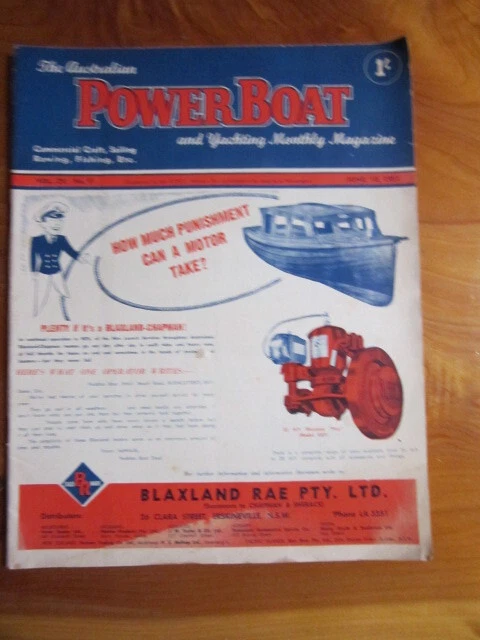 MAGAZINE THE AUSTRALIAN Power Boat And Yachting 1951 Great ***Must See ...