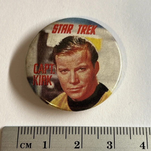 VINTAGE STAR TREK Television Show Star Trek Captain Kirk Pin Badge ...