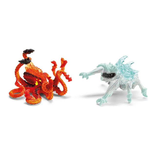 SCHLEICH ELDRADOR CREATURES Ice Bug vs. Fire Kraken Toy Figure - 70826 ...