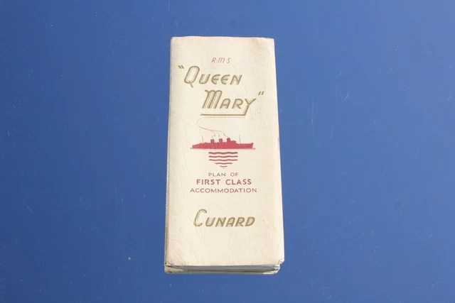 CUNARD WHITE STAR Line Rms Queen Mary Deluxe Full Colour Pull Out Deck ...