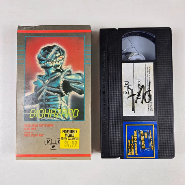 BIOHAZARD VHS TAPE VEC Continental B-Movie Horror Sci-Fi Blockbuster ...