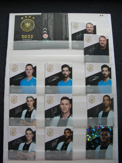 SAMMELBILDER REWE DFB Sammelkarten Fußball WM 2022 21 Stück ( 2 doppelt ...