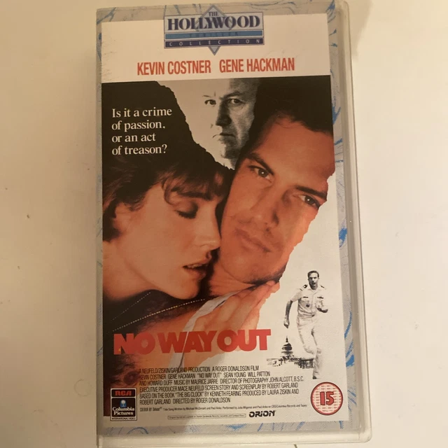 VINTAGE NO WAY Out, Kevin Costner, Gene Hackman, PAL VHS Video, Cert 15 ...