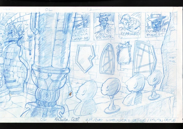 NICK CUTI BIKER Mice From Mars Background Animation Art $133.00 - PicClick