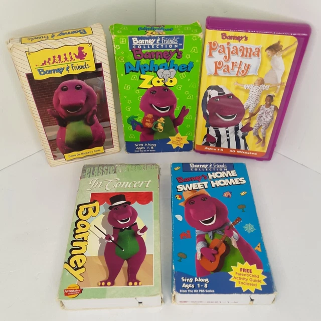 LOT OF 5 Barney & Friends VHS Tapes Alphabet Zoo Home Sweet Homes In ...