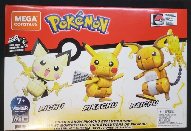 MEGA CONSTRUX POKÉMON Trio Pichu Pikachu Raichu -Nuevo- EUR 20,00 ...