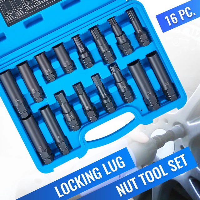WHEEL LOCK REMOVAL Kit Master Key Set for Metric SAE Locking Lug Nuts ...