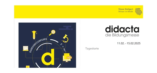 DIDACTA 2025 TICKET-CODE 11. 12. 13. 14. oder 15.02.2025 EUR 3,00 - PicClick DE