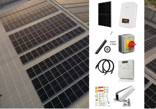 50KW SOLAR PANEL Pv Complete 3 Phase Kit Factory Metal Corrugated Roof ...