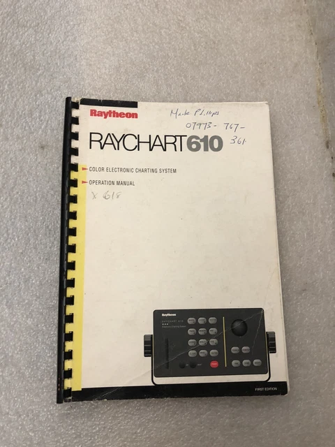 RAYTHEON RAYCHART 610 Chart Plotter - Owner's Handbook Manual ...