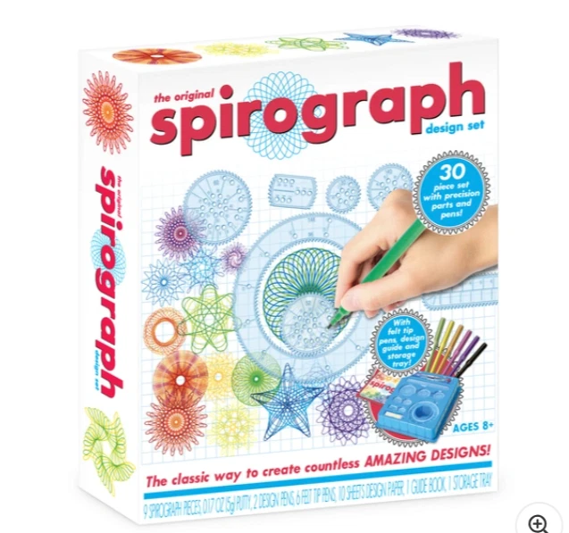 SPIROGRAPH DESIGN SET Spiral Drawing Tool Spiral Stencil Drawing Rulers ...