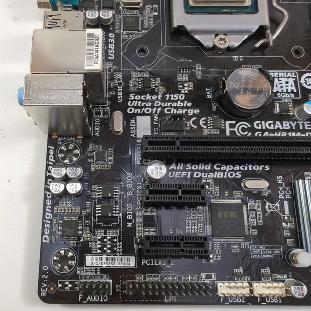 GIGABYTE GA-H81M-D2V + Free CPU i5-4690 Motherboard £24.99 - PicClick UK