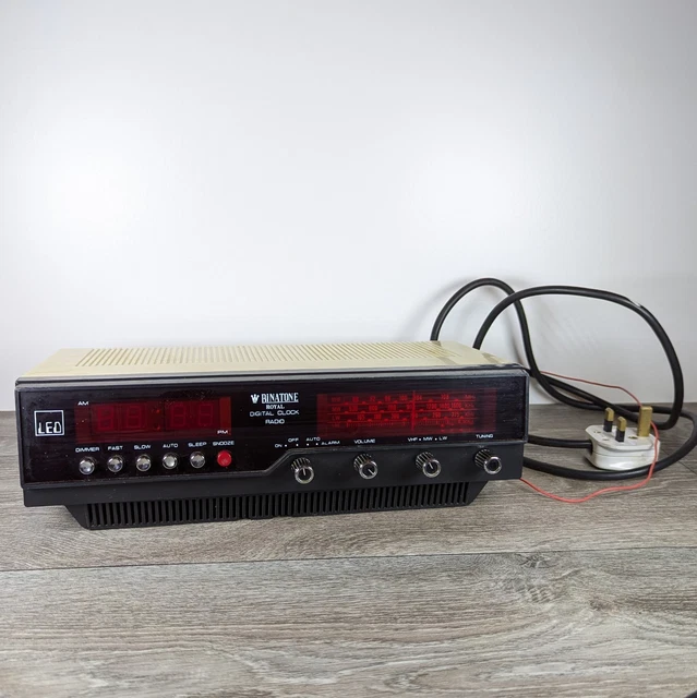 BINATONE ROYAL DIGITAL Retro Vintage Alarm Clock Radio 1970s Fully ...