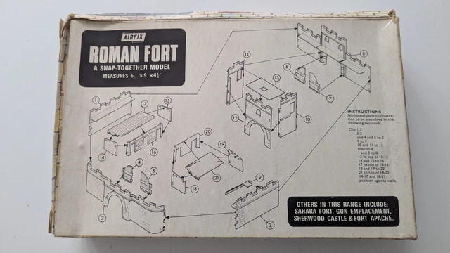 AIRFIX ROMAN FORT Snap Together Model 1706-198 - See Description ...