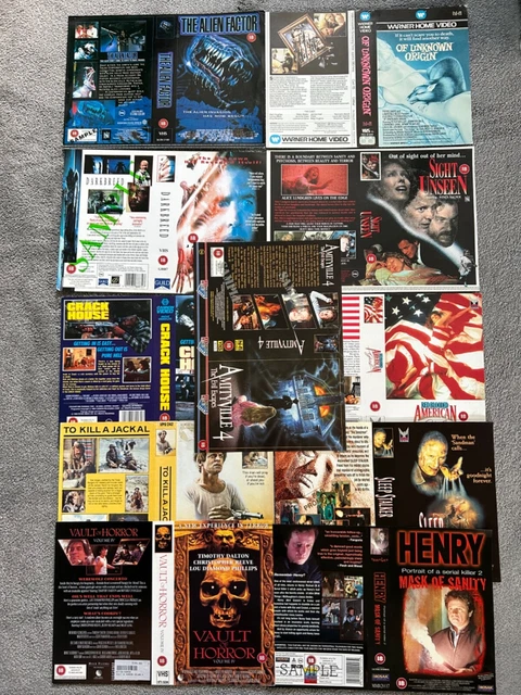 11 BIG BOX VHS VIDEO COVERS, Mostly Horror. £10.99 - PicClick UK