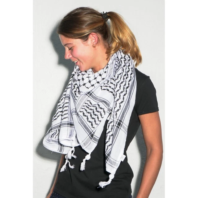 BUFANDA ÁRABE PALESTINA original Hirbawi Kufiya Shwal Keffiyeh Shemagh ...
