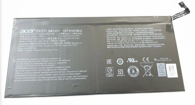 BATTERY BATTERIE TABLETTE tablet ACER N16H1 SW1-011 1ICP3/101/90-2 EUR ...