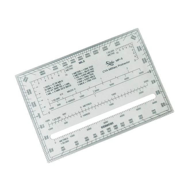SQUARE PROTRACTOR RULER Map Protractor for Engineering Architecture Map ...