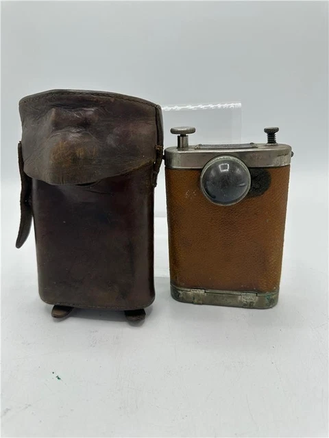 RARE WW1 OFFICERS Trench Torch Leather Cased The Orilux J.H.Steward ...
