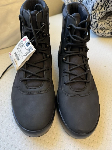 ZARA MEN'S BLACK Combat Ankle Boots Lace Up Synthetic Upper US 10 / EU ...