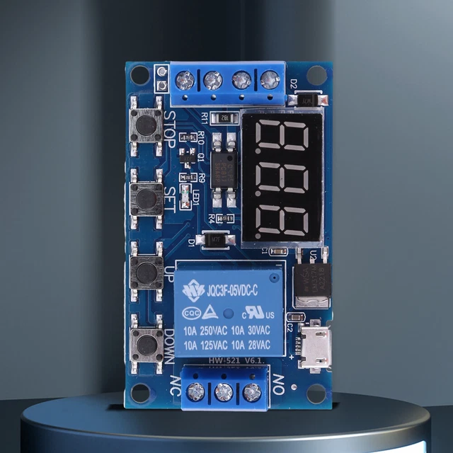 1 WAY RELAY Module Times Delay Board 4 Button Programmable Relay Board for DIY EUR 7,33 ...