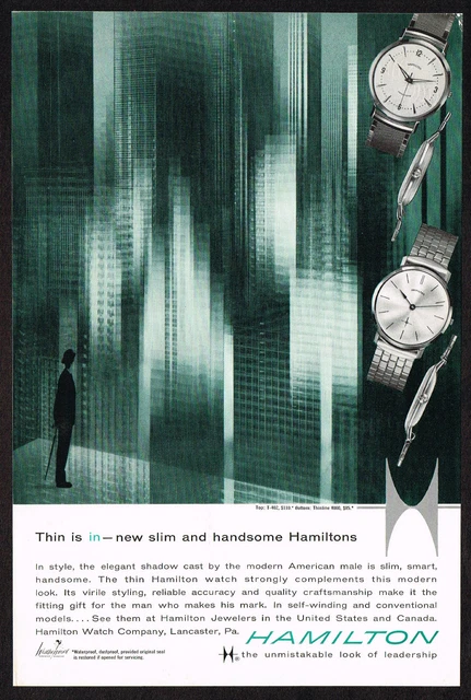 1960S ORIGINAL VINTAGE Hamilton Watch Photo Print Ad $19.99 - PicClick