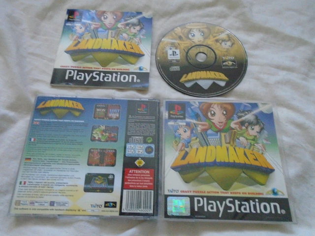 LANDMAKER PS1 (COMPLETE) puzzle Sony PlayStation rare black label £6.95 ...