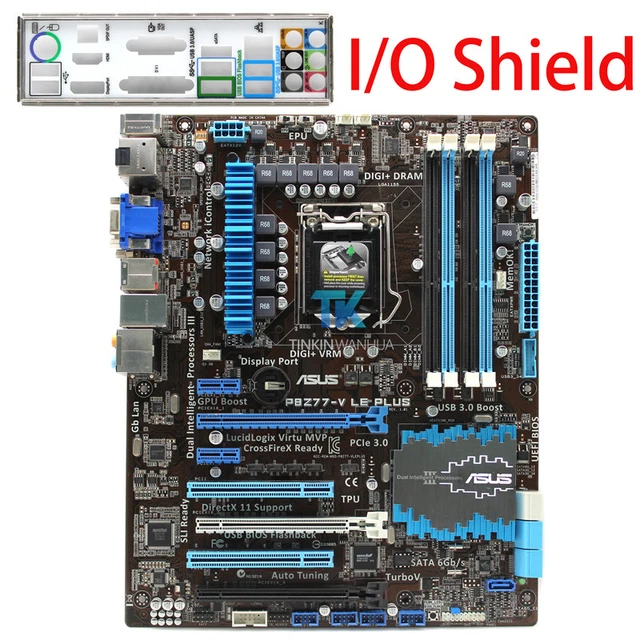 ASUS P8Z77-V LE PLUS Intel Motherboard LGA 1155 DDR3 I/O Shield Tested ...
