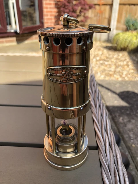 SMALL E. THOMAS & Williams Miners Lamp - Rare, Aberdare, Cambrian ...