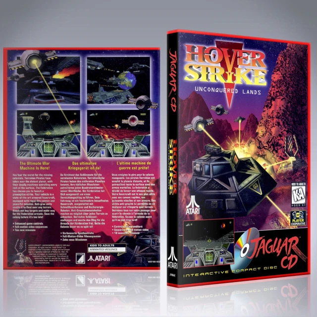 ATARI JAGUAR CD Replacement Case - NO GAME - Hover Strike - Unconquered ...