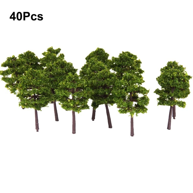 40PCS MODEL TREES Train Railroad Diorama Wargame Park Scenery HO Scale ...
