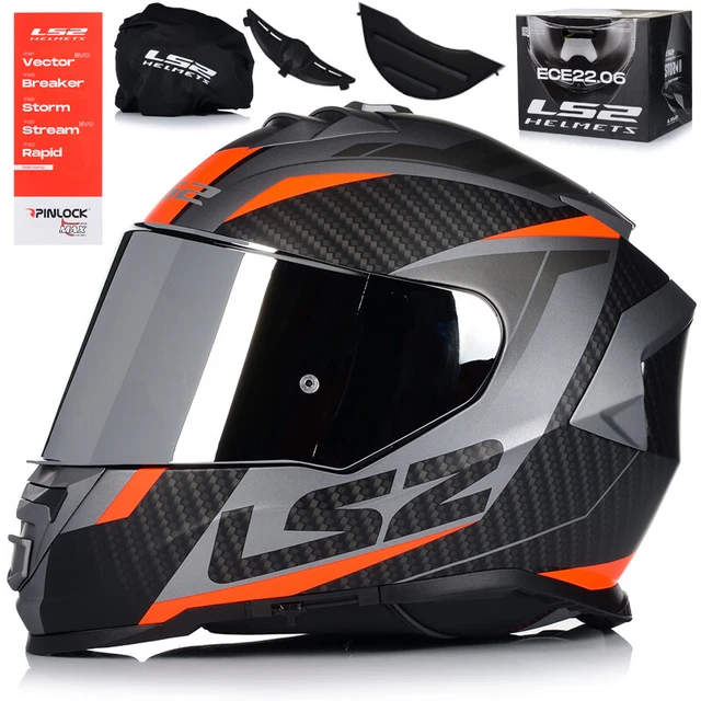 MOTORRADHELM LS2 FF800 Integralhelm Helm mit Sonnenblende + Pinlock ...