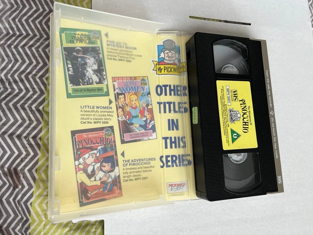 THE ADVENTURES OF Pinocchio Cartoon VHS Video Vintage Mr Pickwick 1990 ...