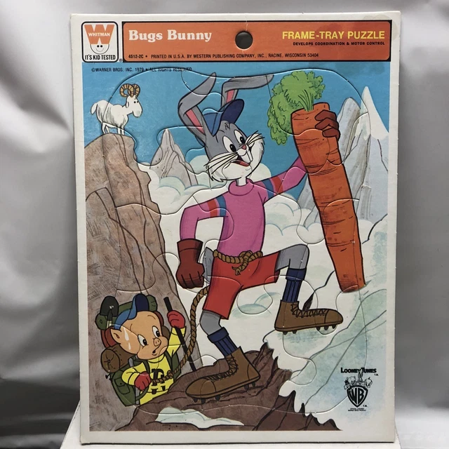 VTG BUGS BUNNY Frame-Tray Puzzle 12 Piece 1979 Whitman Porky Pig 4512 ...