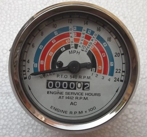 CLOCKWISE FORDSON POWER Major/Super Major Tractor Speedometer 80mm Blue ...
