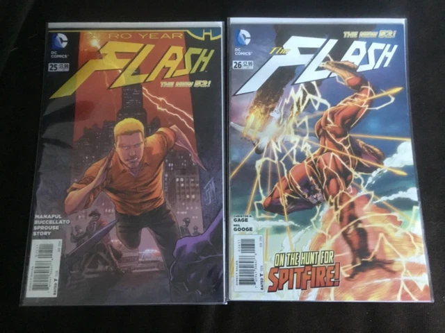 DC COMICS! THE Flash! Issue 16! The New 52! #25 & #26 comic lot mint ...