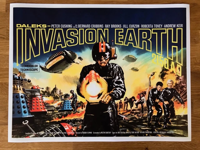 LARGE MOVIE POSTER Dr Who Daleks Invasion Earth 420mm x 594mm (A2) £3. ...