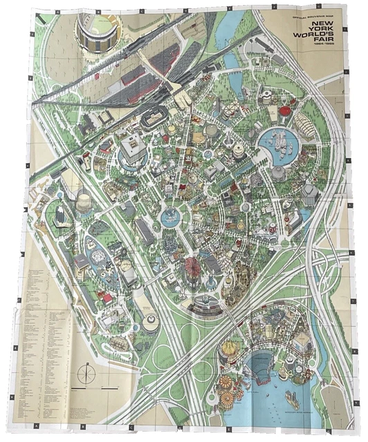 VINTAGE SOUVENIR MAP WORLDS FAIR 1964/1965 Ephemera Approx 33x25.5 $35. ...