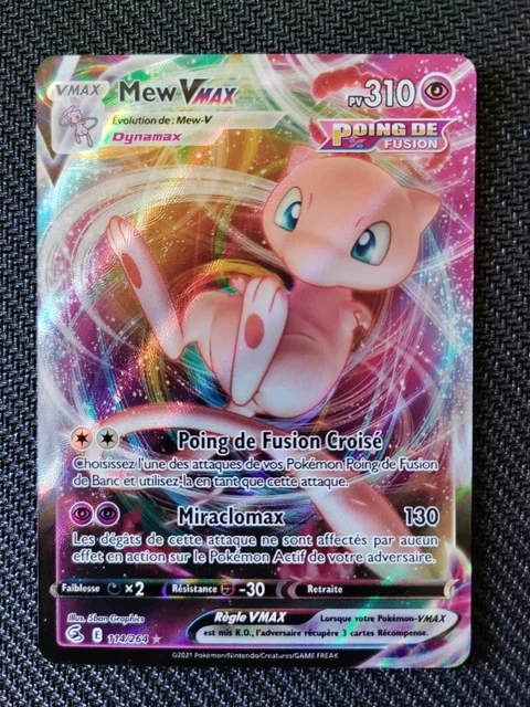 CARTE POKEMON OFFICIELLE MEW Vmax 114/264 Poing De Fusion NEUVE FR 🥇 EUR 8,50 - PicClick FR