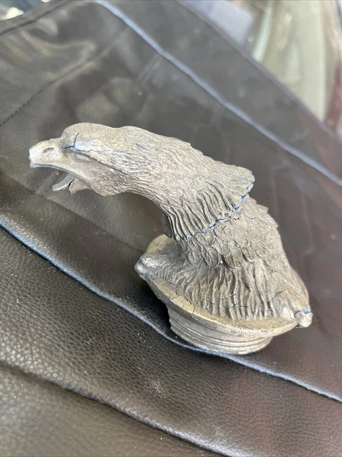 VINTAGE HOOD ORNAMENT 1920”s PEERLESS car EAGLE Us Pat Rare MASCOT ...