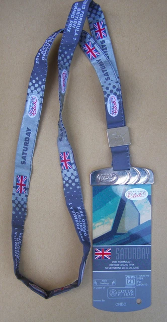LOTUS F1 FORMULA 1 British Grand Prix Silverstone Paddock Club Pit Pass ...