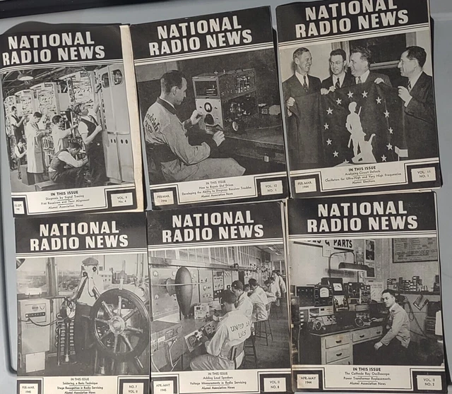 NATIONAL RADIO NEWS Aug-Sept 1940, Apr-May 1944,1945 Feb-Mar 1944,1945 ...